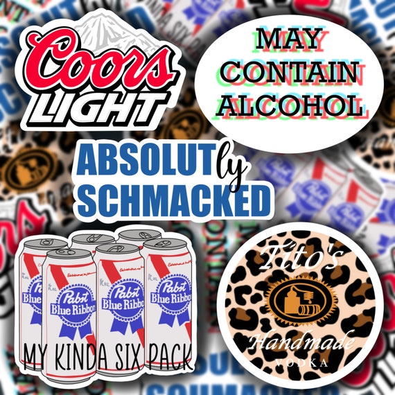 Alcohol Stickers for Your Laptop Phone and More Drinking - Etsy