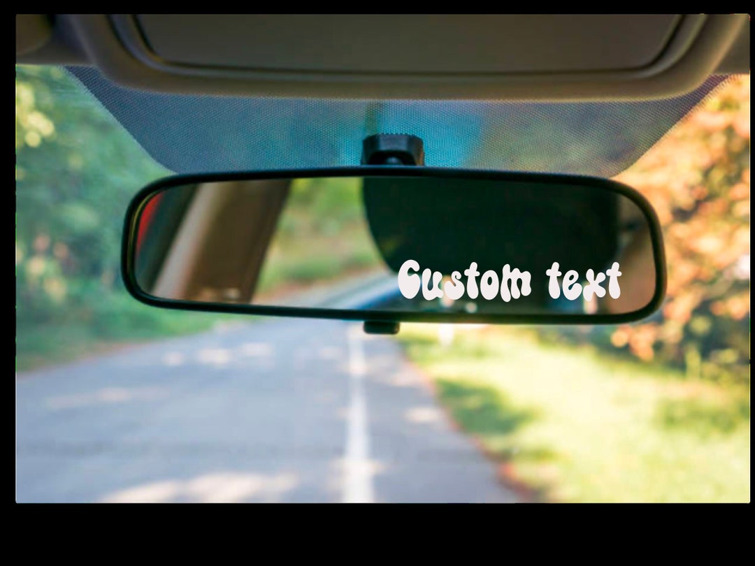 Custom Text Decal | Custom Rear View Mirror Decal | Car Sticker ...