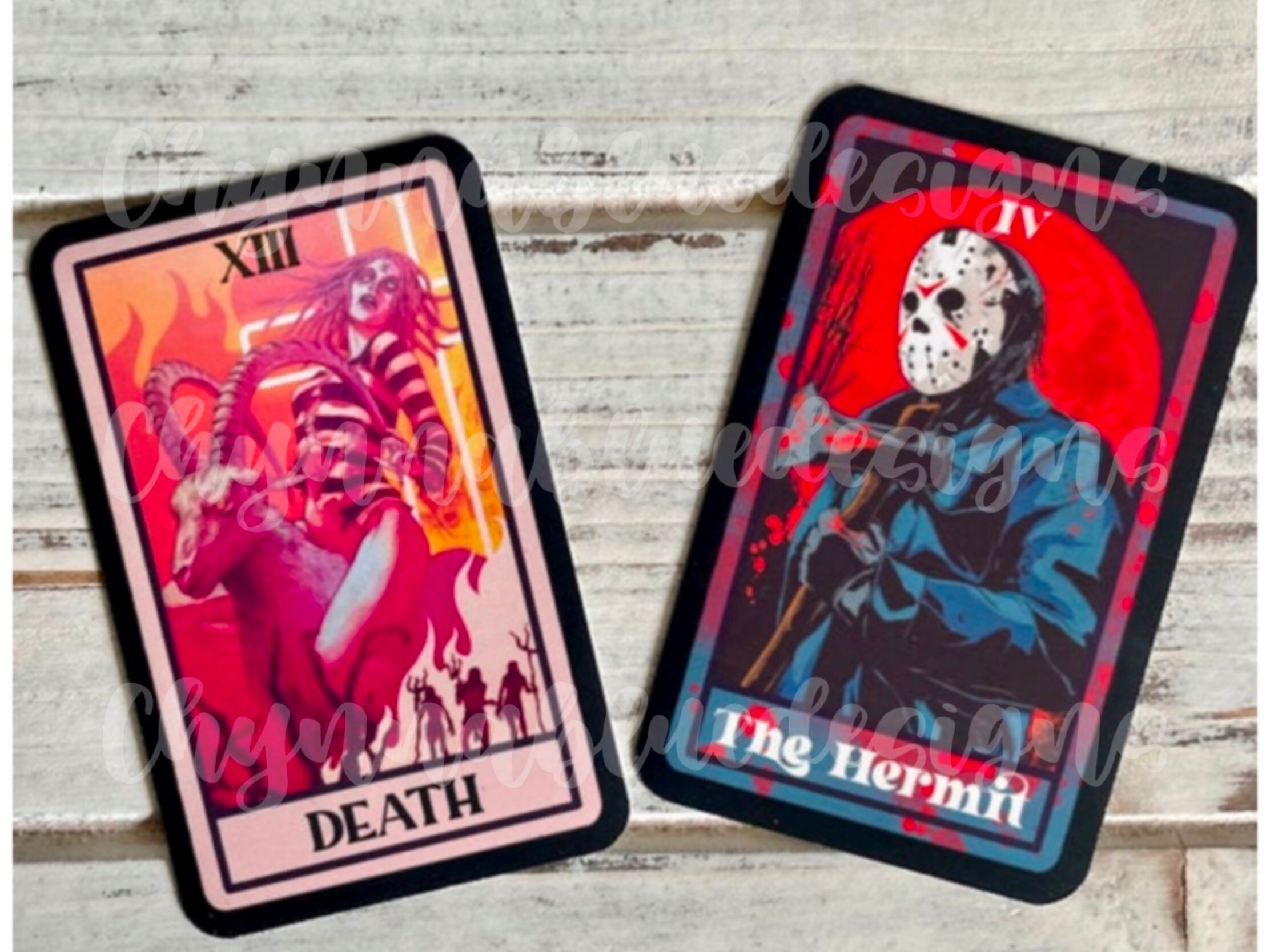 Horror Movie Tarot Card Stickers for Laptop Phone & More - Etsy
