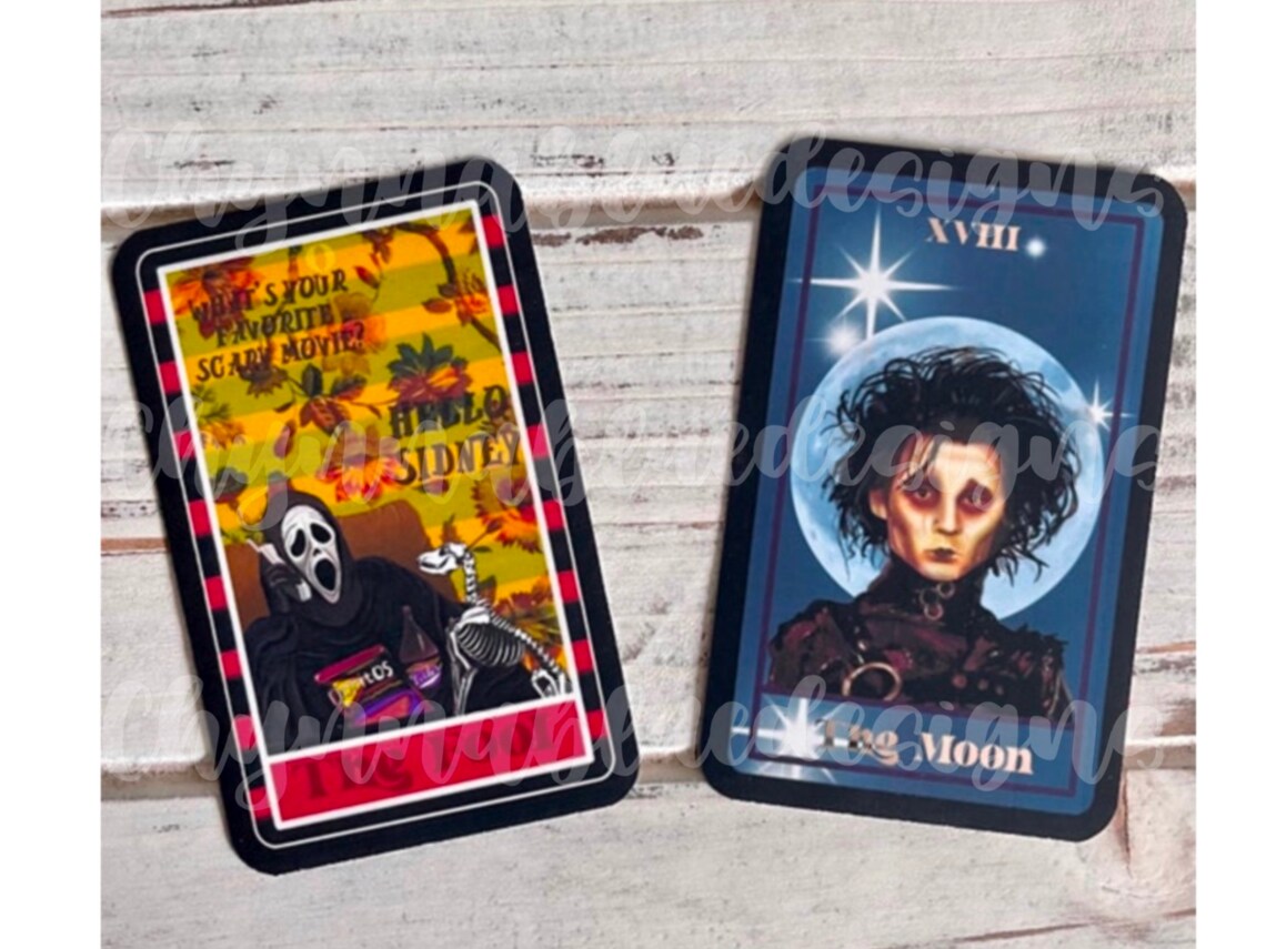 Horror Movie Tarot Card Stickers for Laptop Phone & More - Etsy