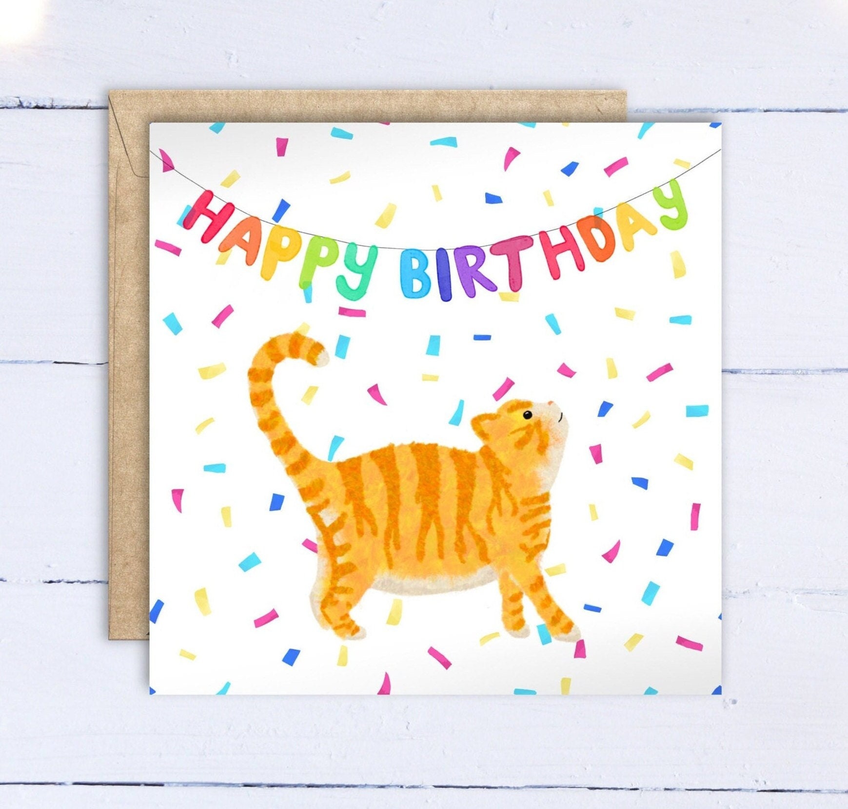 Cat Birthday Card. Funny Cat Card. Cat Owner Card. Cat Lover Card. Cat ...