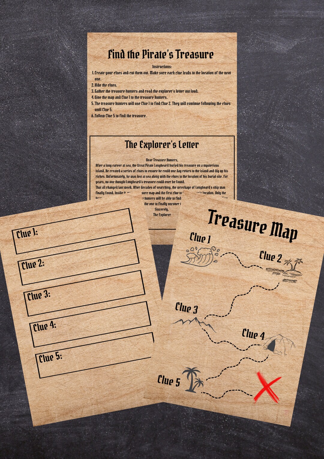 Party Game- Pirate-themed Treasure Hunt - Etsy