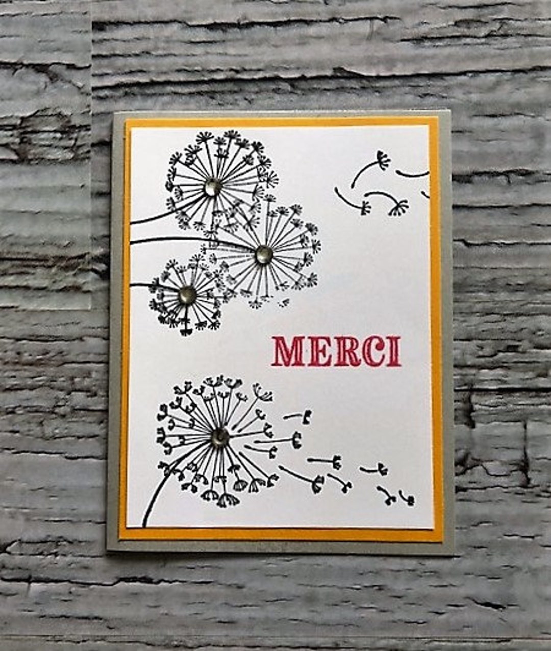FRENCH Handmade Thank You Card, Carte De Remerciement En Français, Card ...