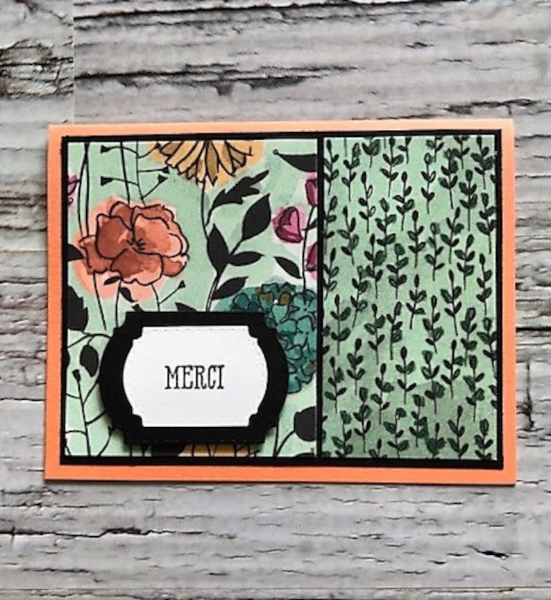 FRENCH Handmade Thank You Card, Carte De Remerciement En Français, Card ...