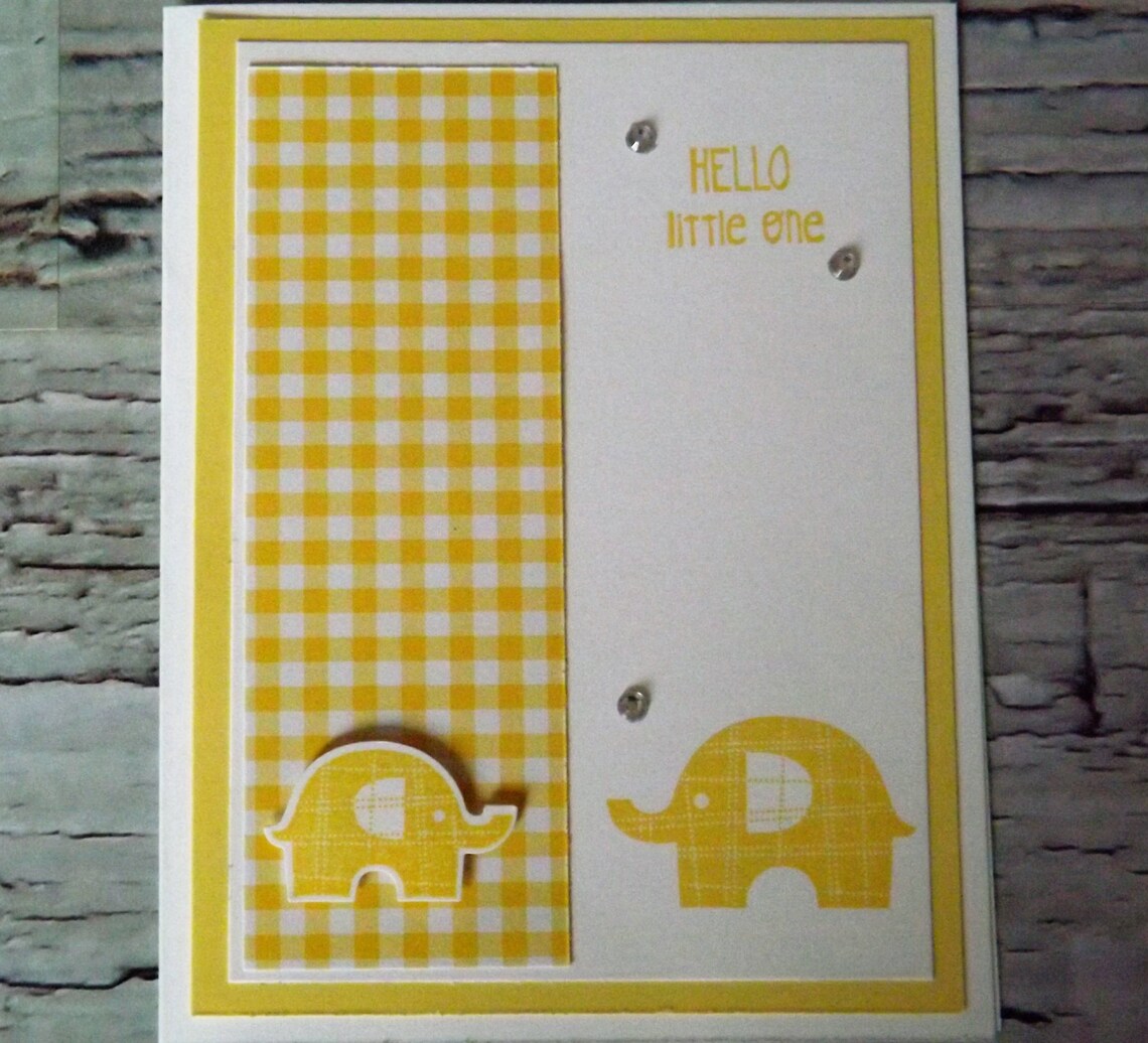 Handmade Baby Card, Baptism Card, Welcome Baby Card, Blank Baby Card ...