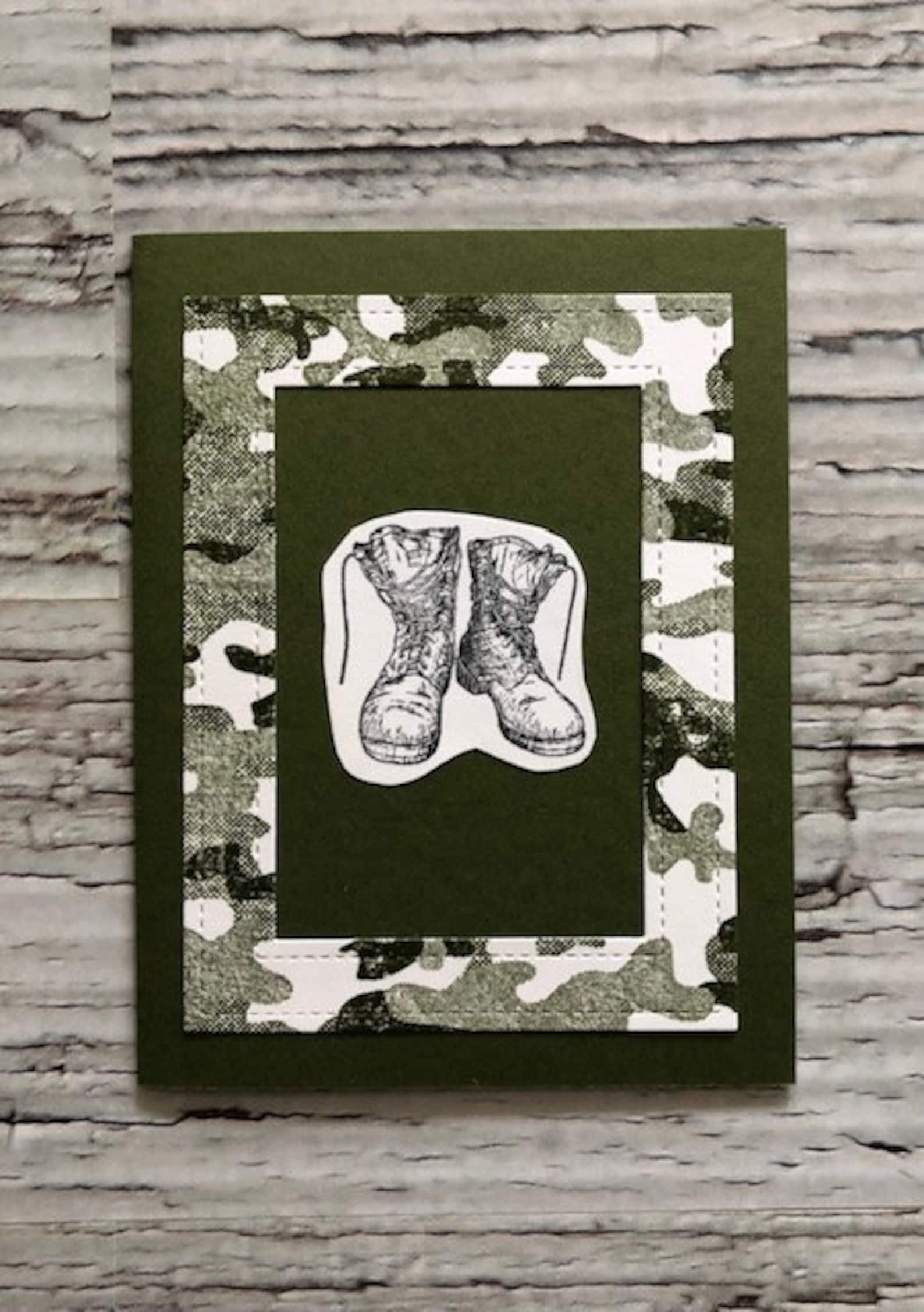 Handmade Card for Military Recruit, Military Card, Boot Camp/ Basic ...