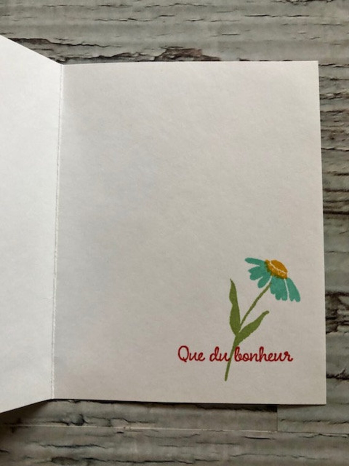 FRENCH Handmade Birthday Card, Carte De Fête En Français, Birthday Card ...