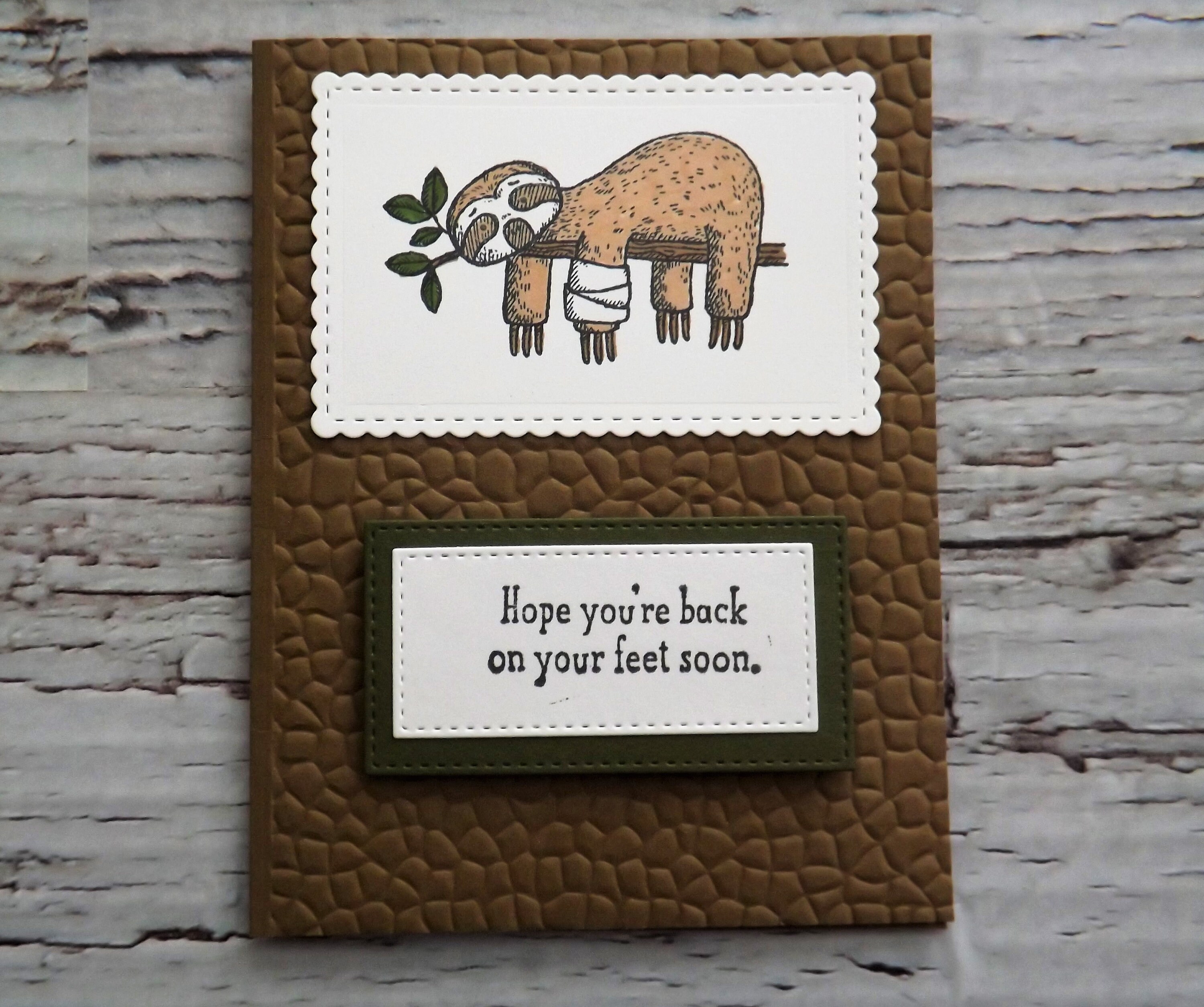 Handmade Get Well Cards, Giraffe/turtle/sloth Get Well Cards, Here for ...
