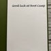 Handmade Card for Military Recruit, Military Card, Boot Camp/ Basic ...