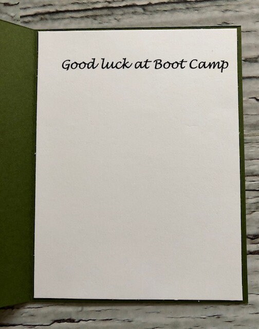 Handmade Card for Military Recruit, Military Card, Boot Camp/ Basic ...