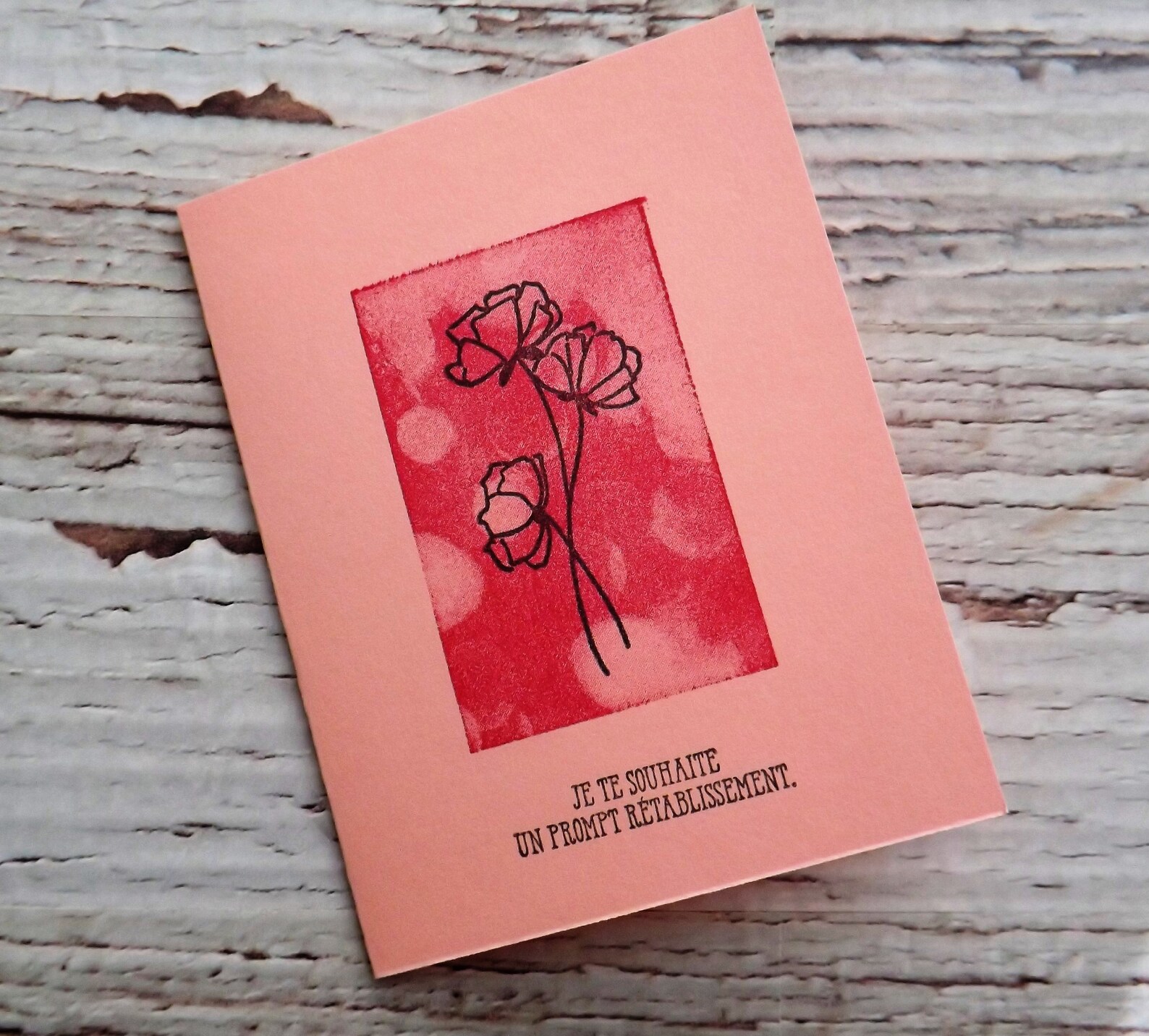 FRENCH Handmade Get Well Cards, Cartes En Français De Prompt ...