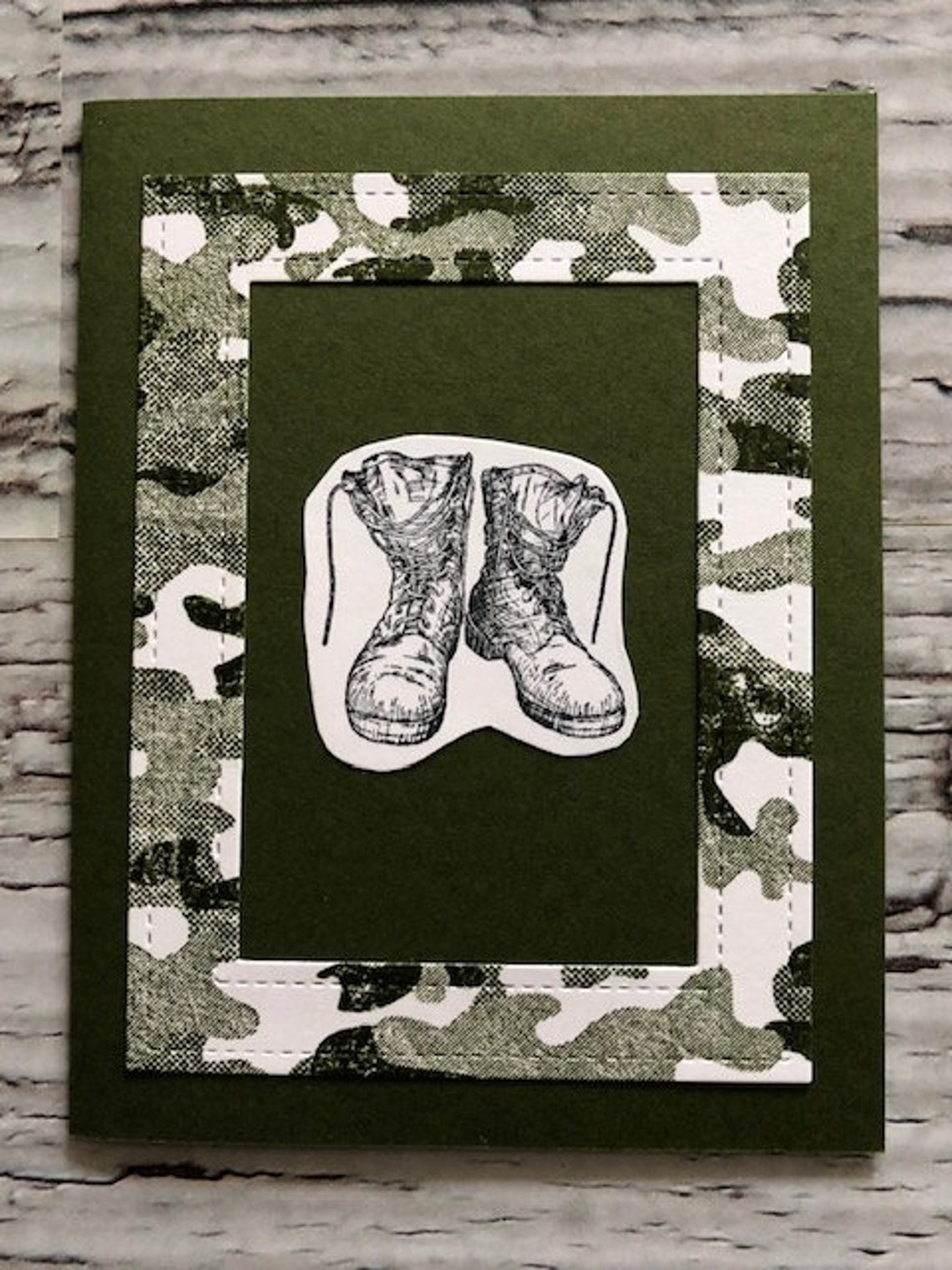 Handmade Card for Military Recruit, Military Card, Boot Camp/ Basic ...