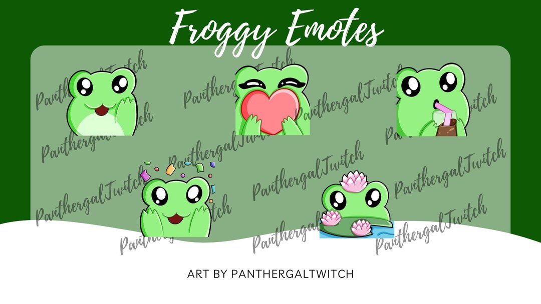 Cute Froggy Emotes | Twitch Emotes | Youtube | Discord | Premade Emotes ...