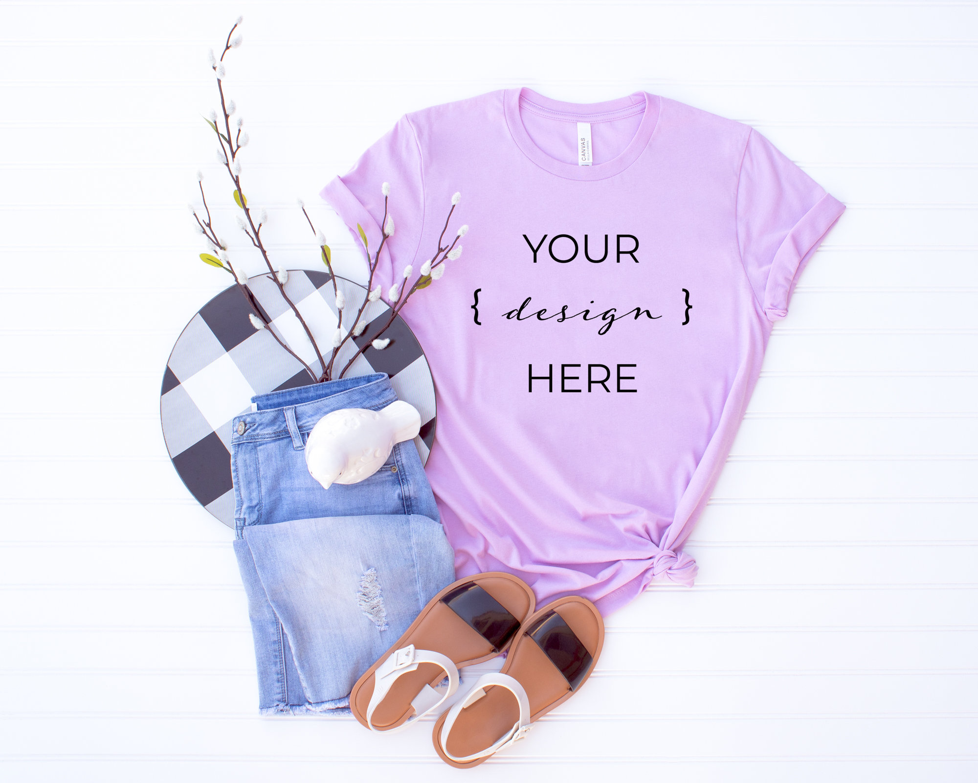 Bella Canvas Lilac T-shirt Mock up 3001 T-shirt Flat Lay - Etsy UK