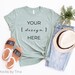 Heather Dusty Blue T-shirt Mockup | Bella Canvas 3001 T-shirt Flat Lay ...
