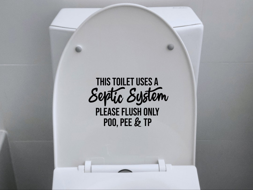 Septic Tank Do Not Flush Sign Waterproof Vinyl Decal for - Etsy
