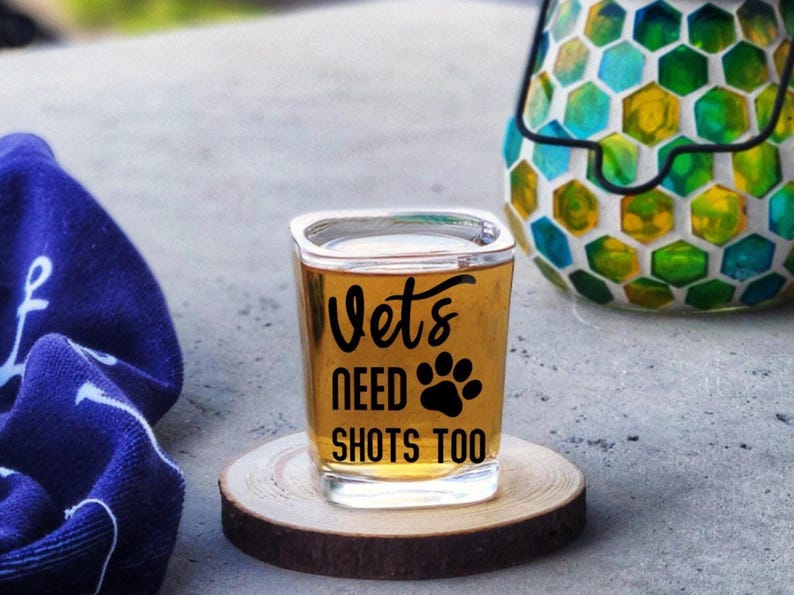 Veterinarian Gift for Men or Women: Unique Square Shot Glass, Future ...