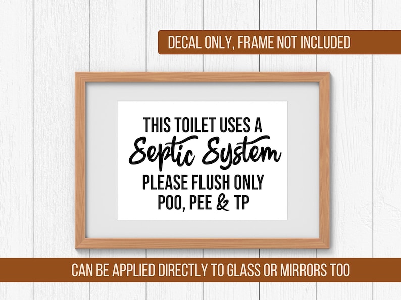 Septic Tank Sign Bathroom Toilet: Friendly Reminder to Be Kind Only ...
