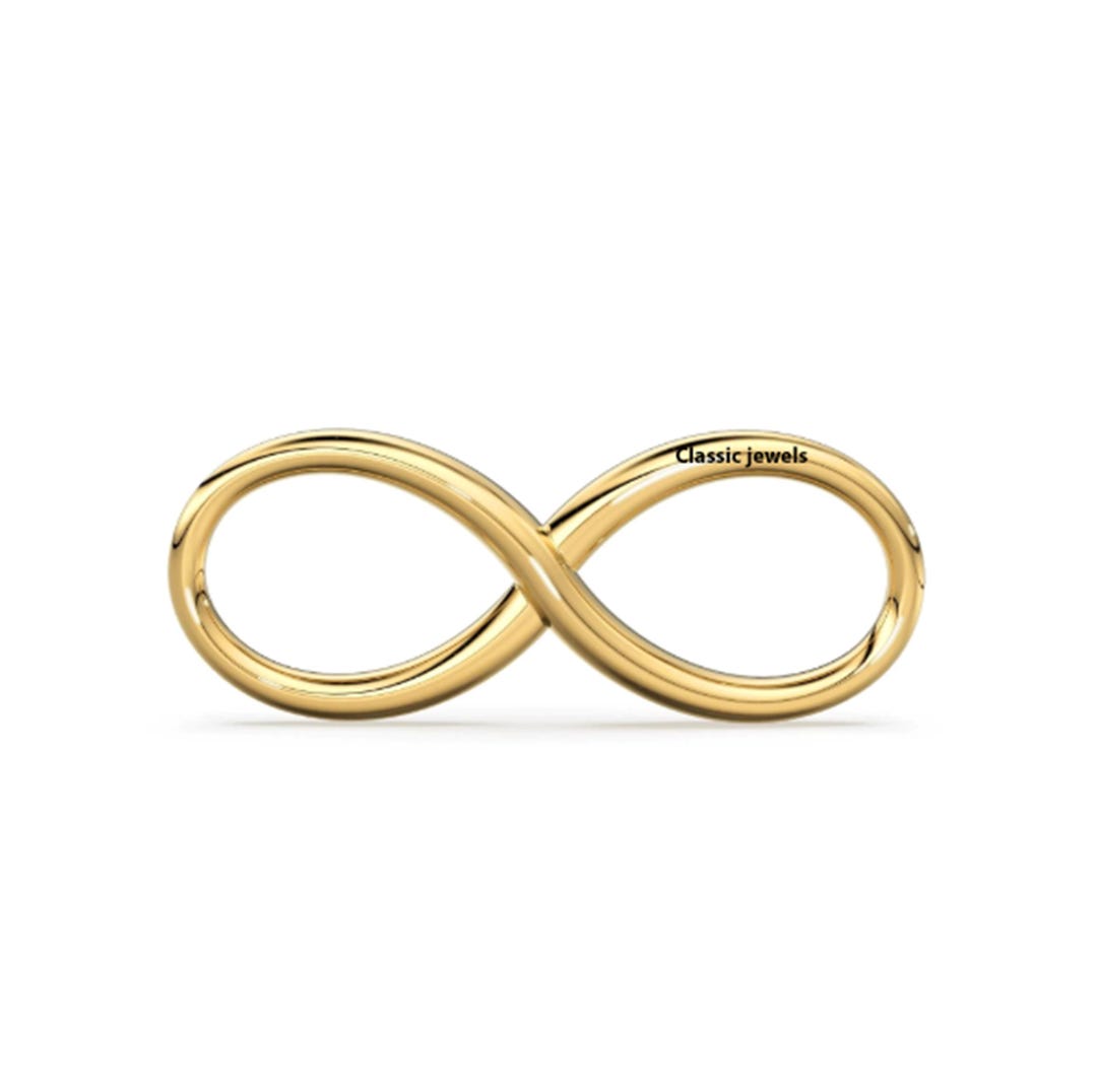 14k Solid Gold Infinity Carabiner Lock: Handmade Charm Jewelry - Etsy