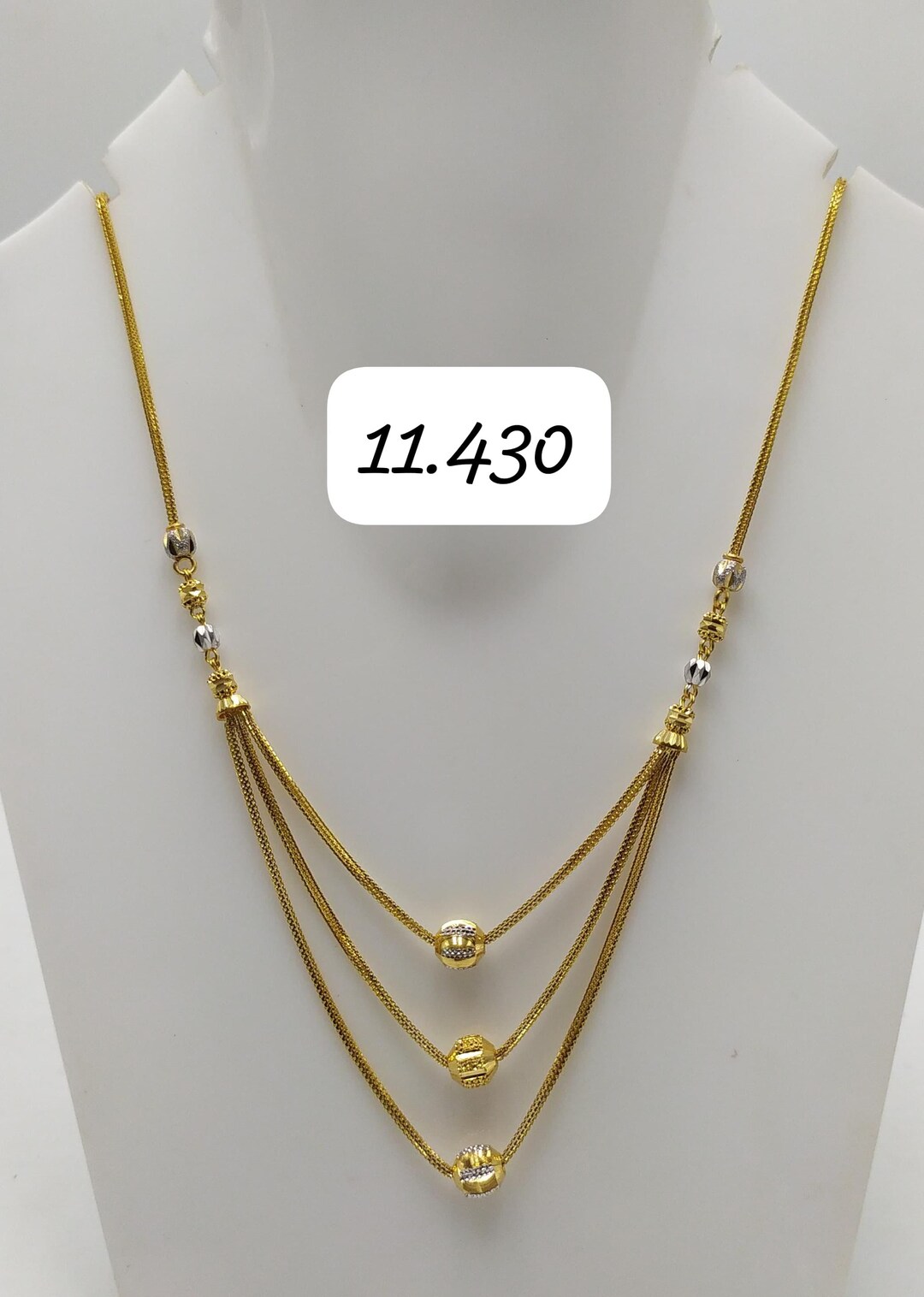 22k Gold 916 Chain Handmade Indian Designer Gold Chain 916 Solid Gold Handmade Designer Chain Beautiful Solid Gold Woman s Chain Etsy