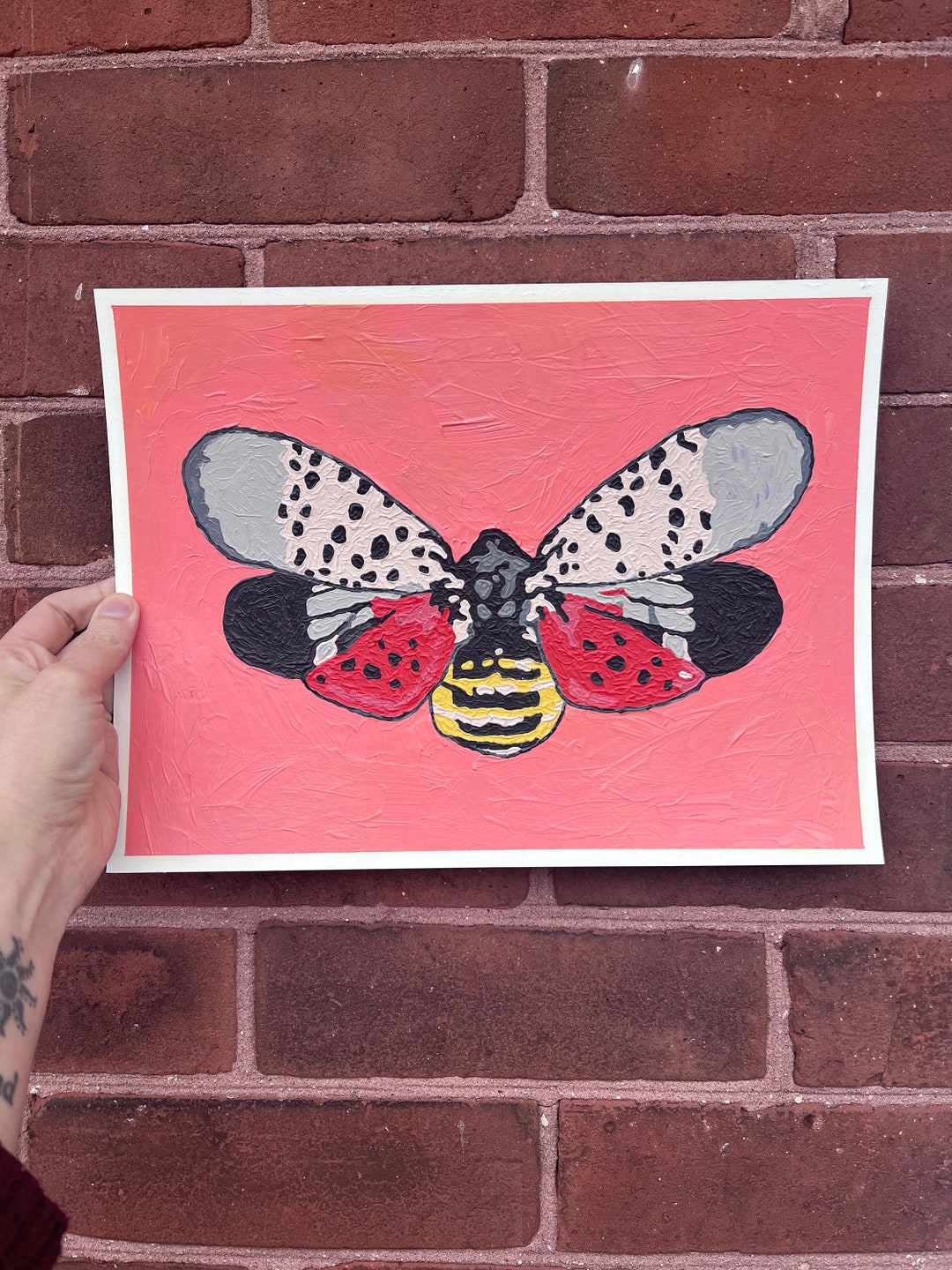 Spotted Lanternfly Oil Painting - Etsy