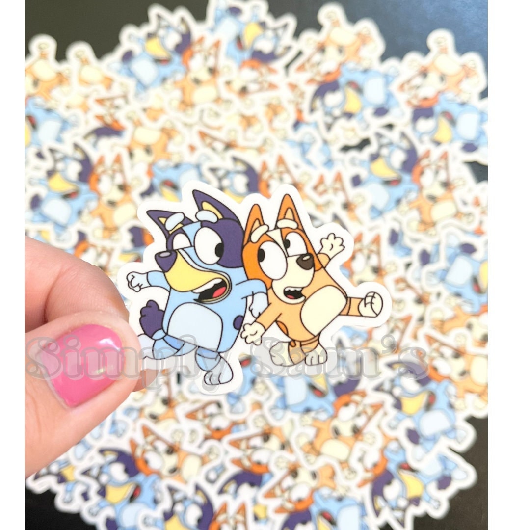 Mini Bluey and Bingo Sticker - Etsy