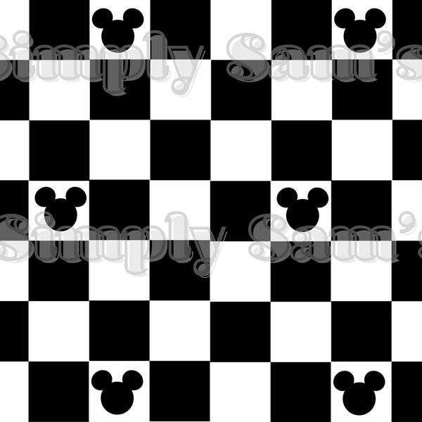 Mickey Checker Seamless - Etsy
