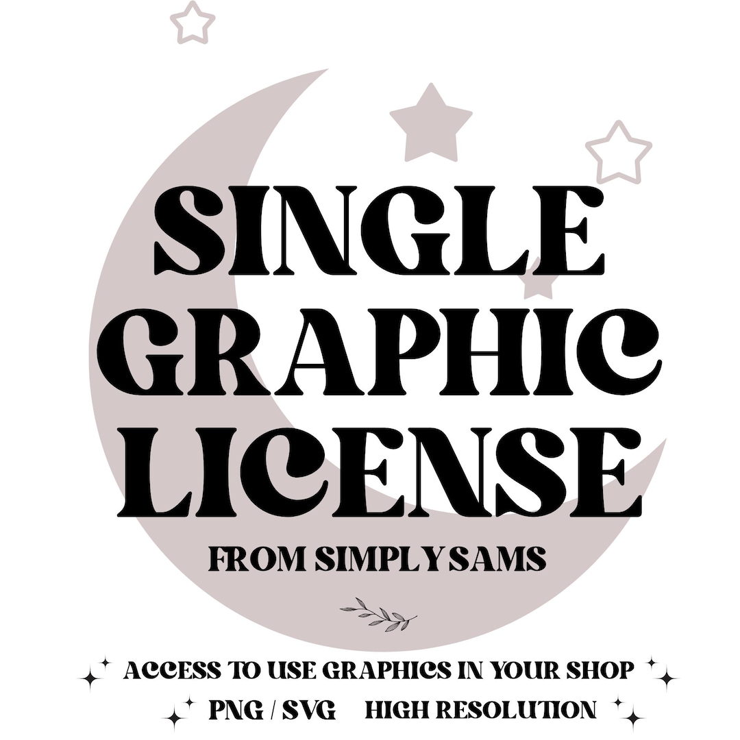 Single Graphic License - Etsy