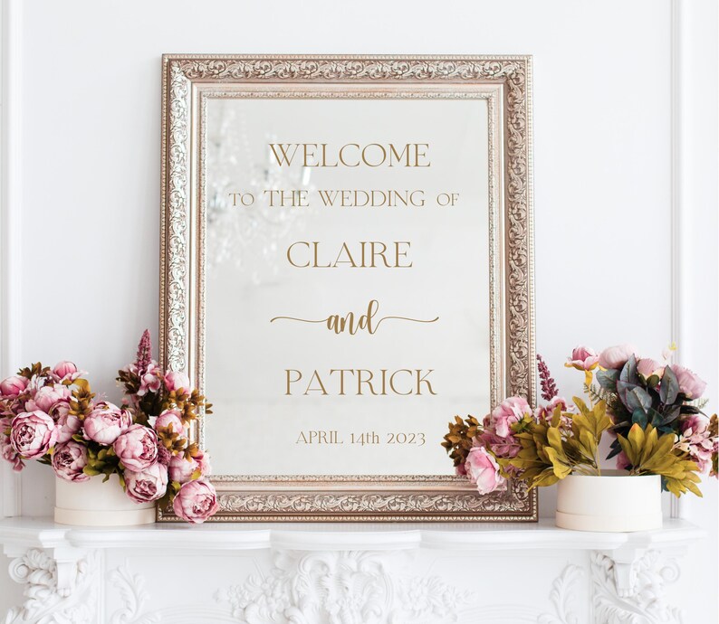 Custom Wedding Welcome Entry Sign, Welcome Wedding Signs, Custom Vinyl ...