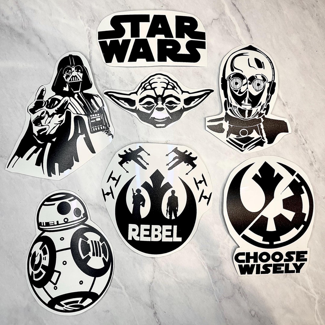 Star Wars Vinyl Decal Stickers Over 300 Options! | Car Window Laptop ...