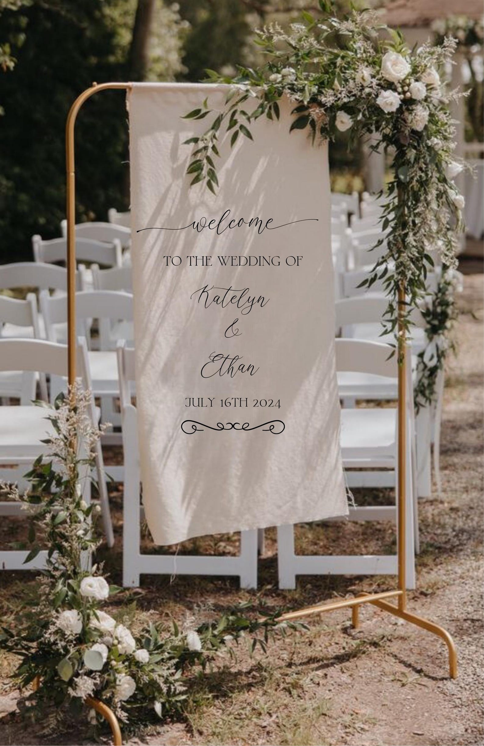 Custom Wedding Welcome Entry Sign, Welcome Wedding Signs, Custom Vinyl ...
