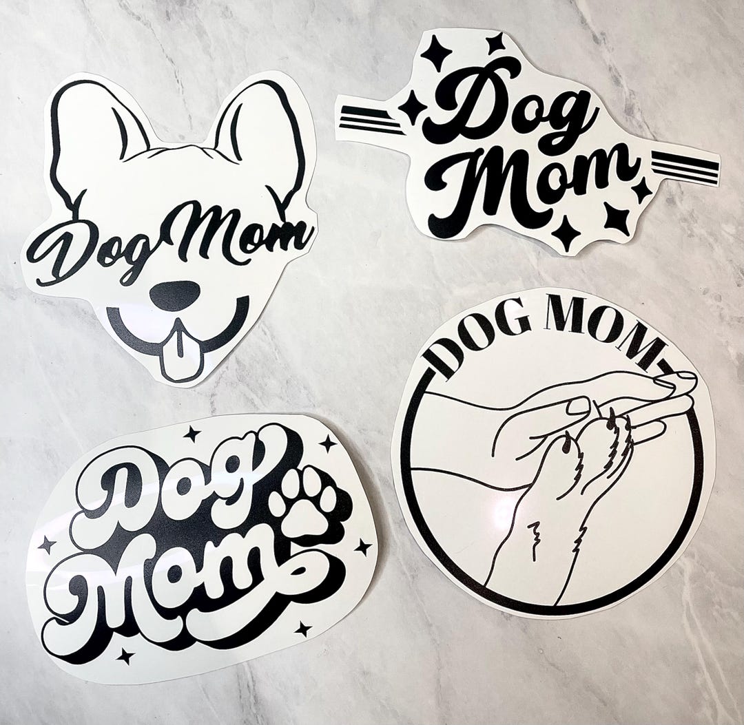 Dog Mom Decal Stickers Pack of 4 Decals Dog Lover Sticker Dog Person ...