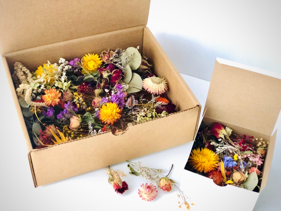 Dried Flower Colorful Craft Box Mixed Dried Flowers Confetti - Etsy