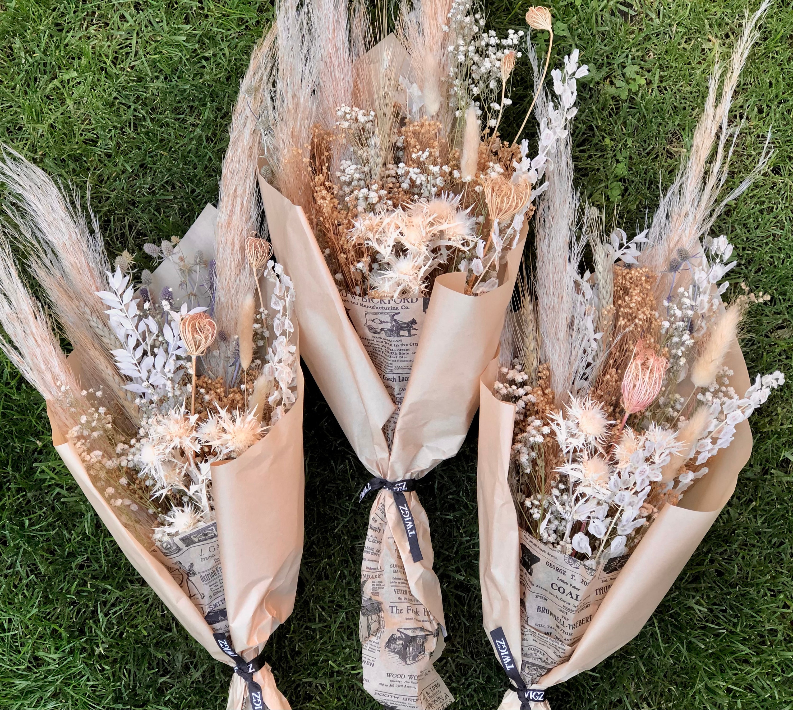 Dried Flower Bouquet, Dry Flower Bouquet, Boho Floral Arrangement ...