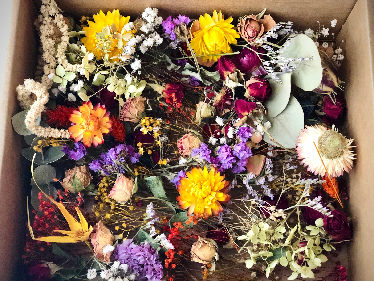 Dried Flower Colorful Craft Box Mixed Dried Flowers Confetti - Etsy