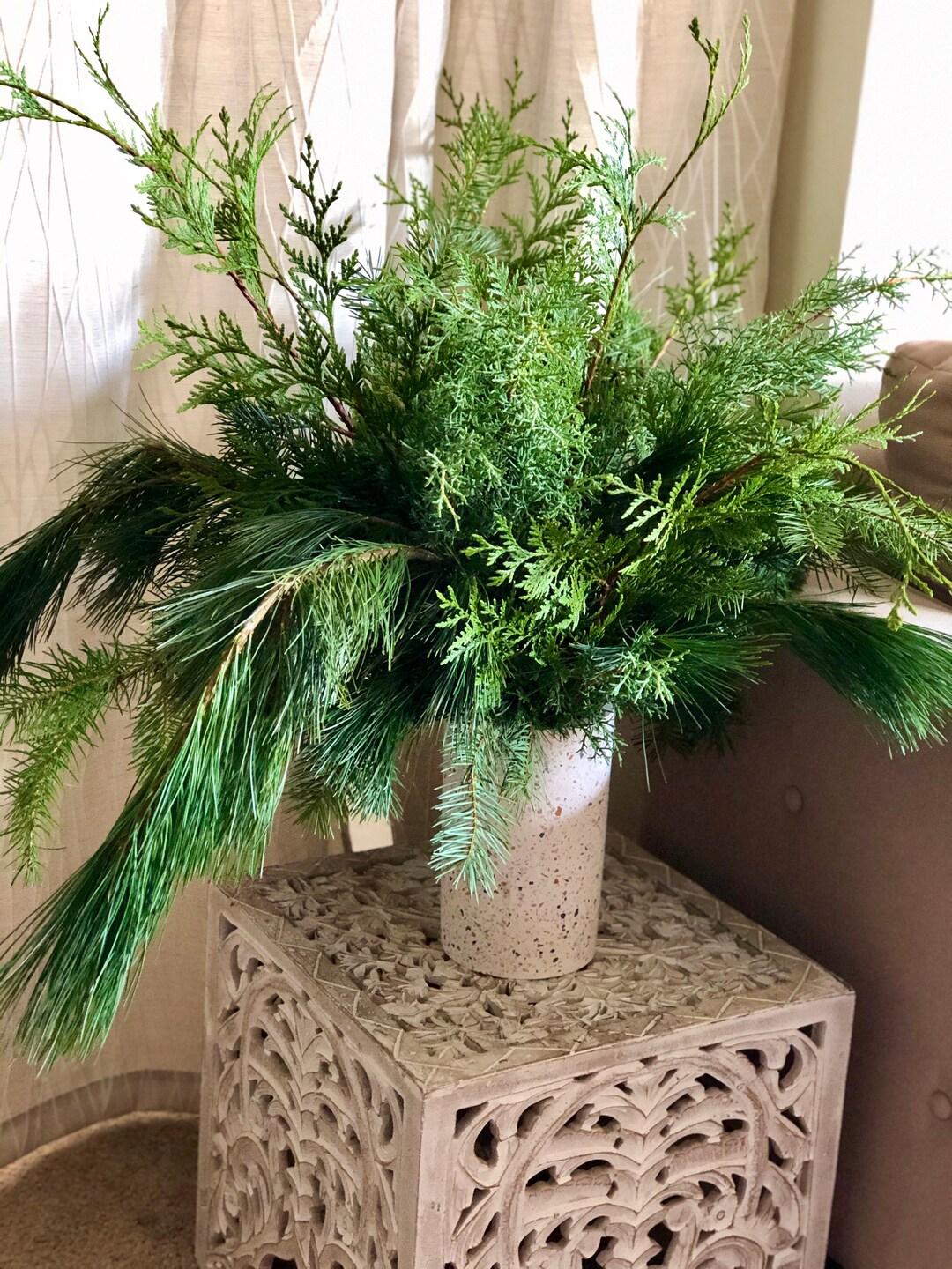 Fresh Mixed Christmas Winter Evergreens Bundles for Holiday Decor ...