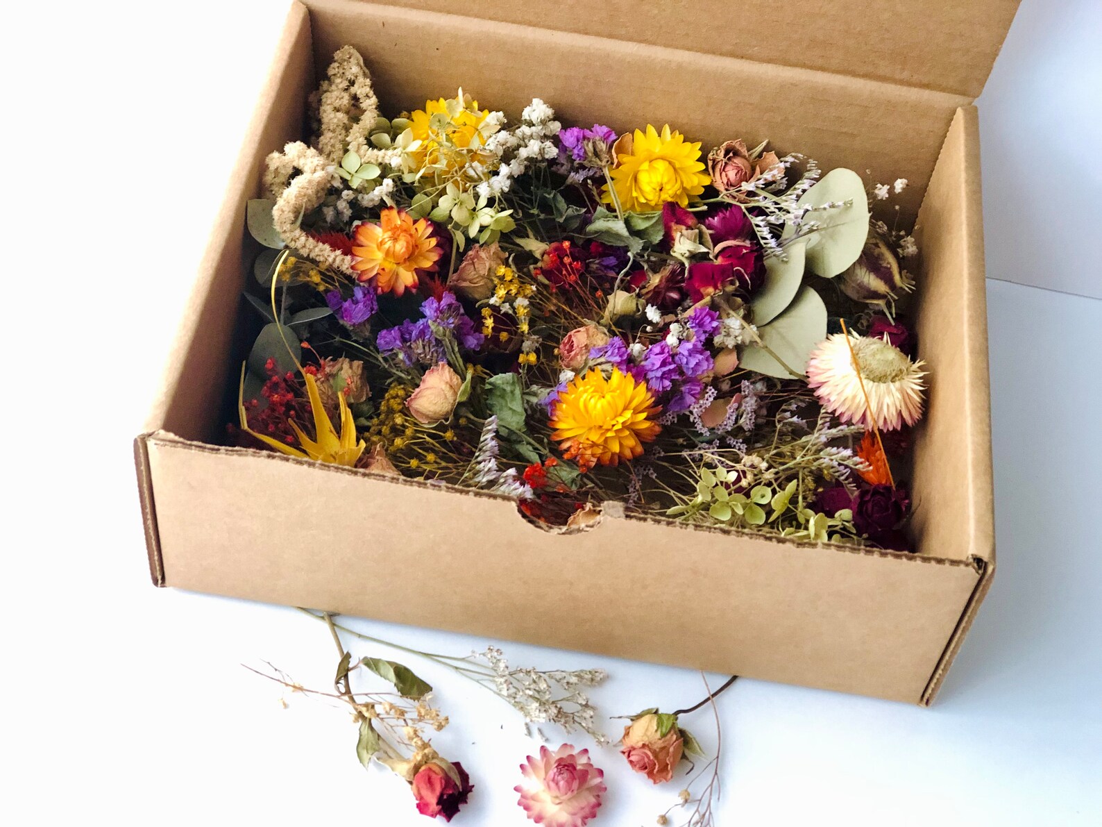 Dried Flower Colorful Craft Box Mixed Dried Flowers Confetti - Etsy