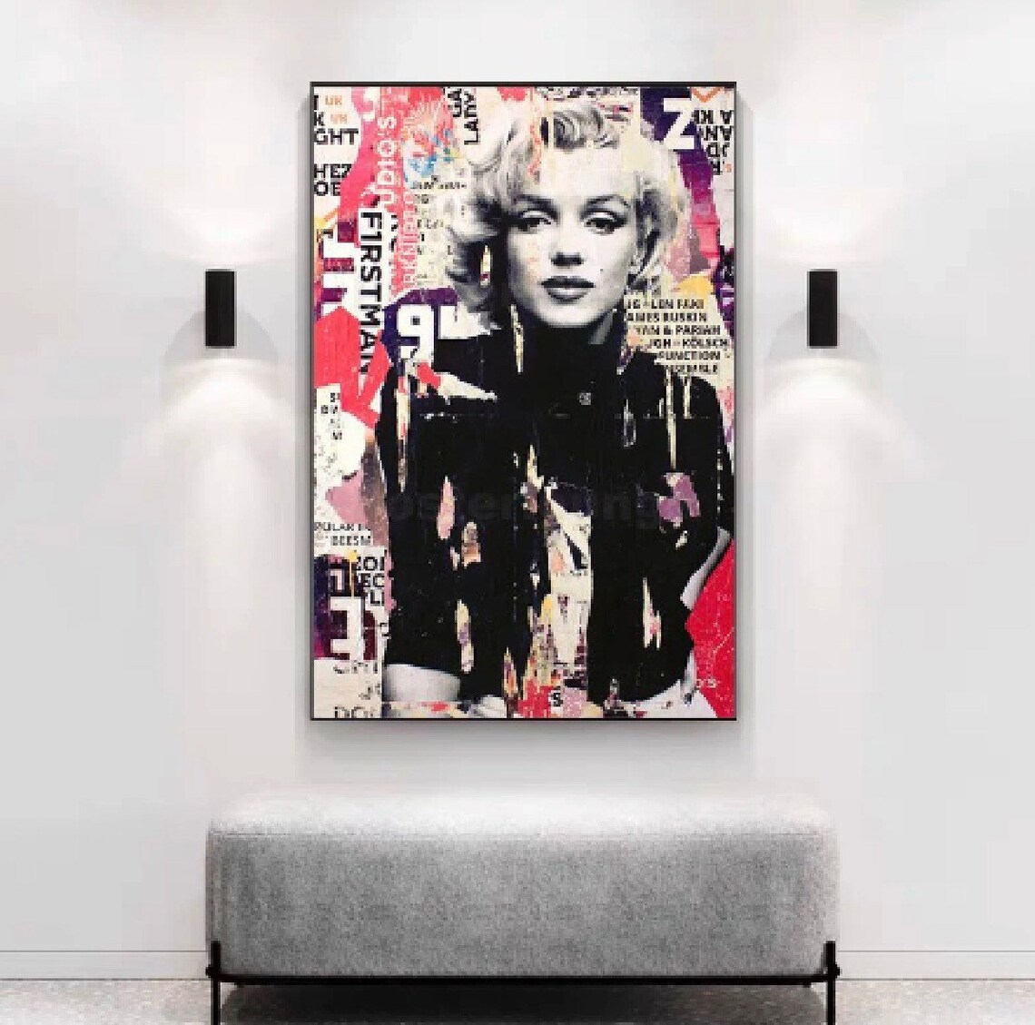 Marylyn Graffiti Motivational Success Canvas Wall Art Collection for ...