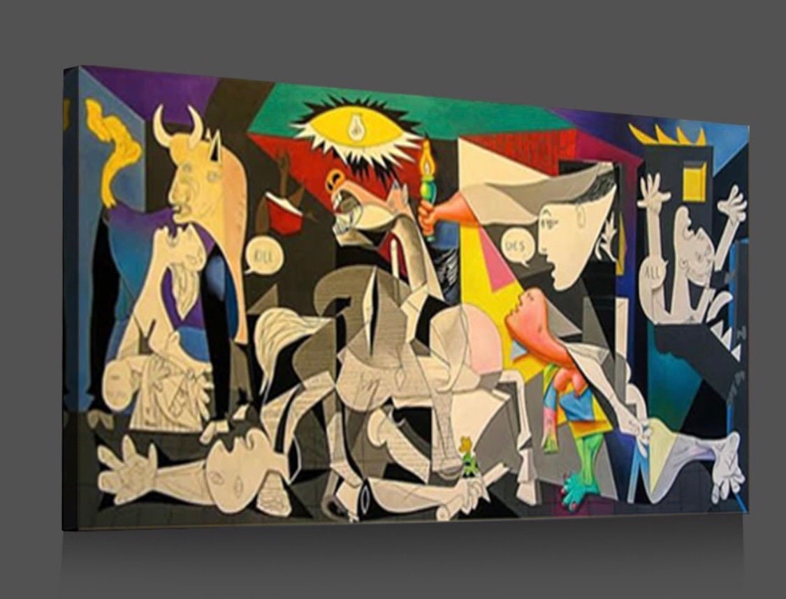 Guernica by Picasso In Color Motivation Success Canvas Wall | Etsy