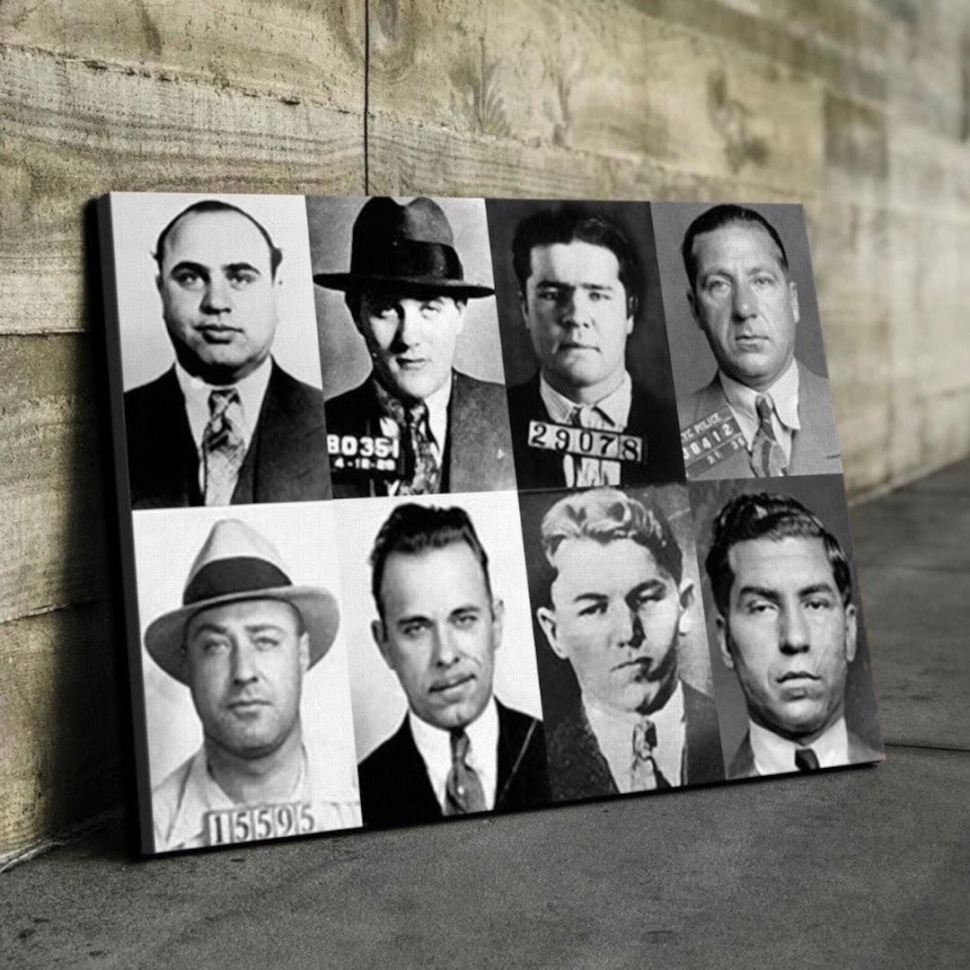 Gangster Mugshots Canvas Art: Mafia Decor - Etsy