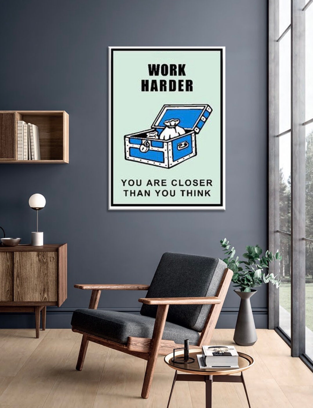 Work Harder Motivation Success Canvas Wall Art Collection for Home ...