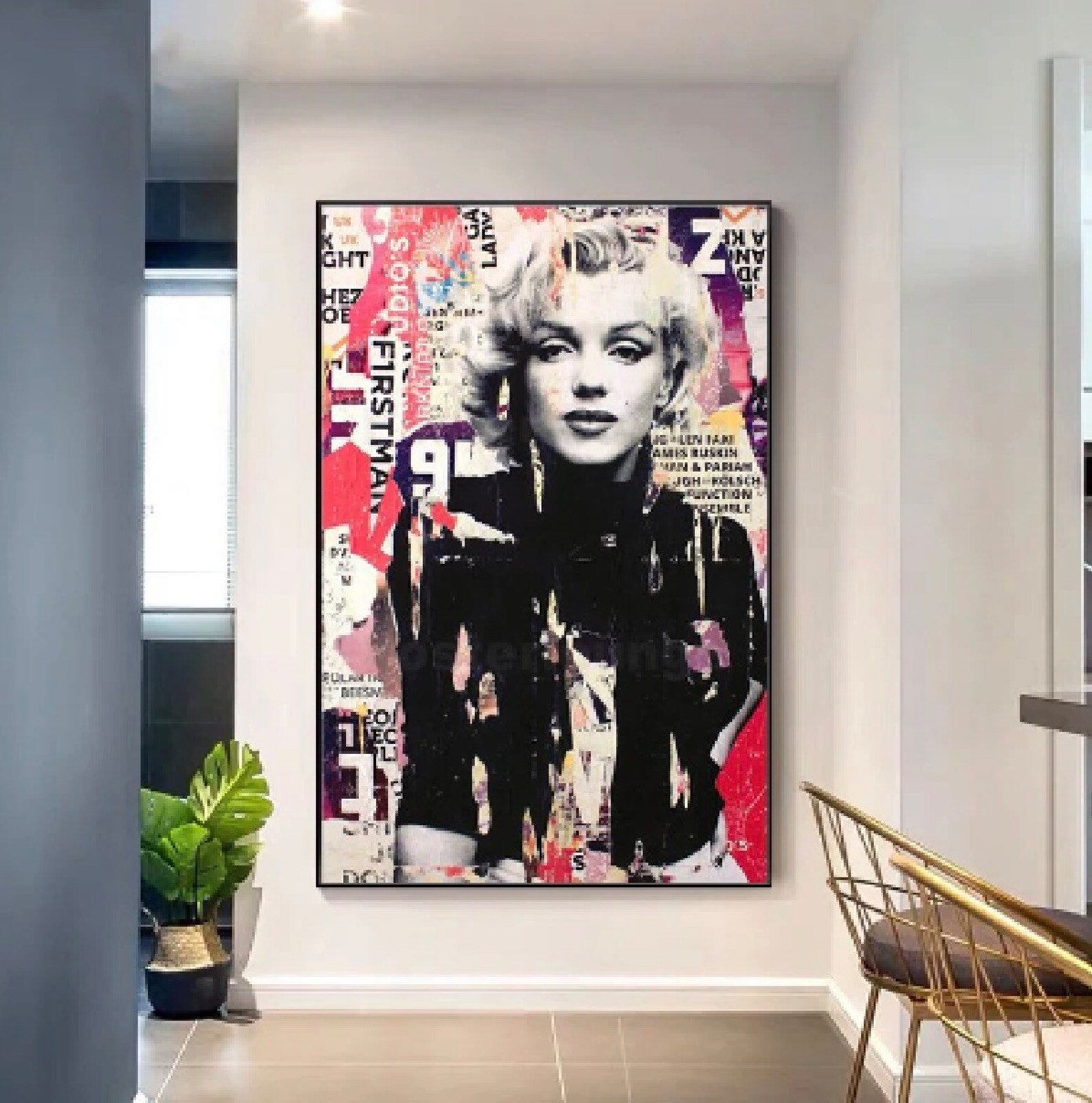 Marylyn Graffiti Motivational Success Canvas Wall Art Collection for Home Office Free Shipping ...