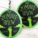 Faux Leather Zombie Brew Halloween Earrings, Beer and Breweries, Zombie ...