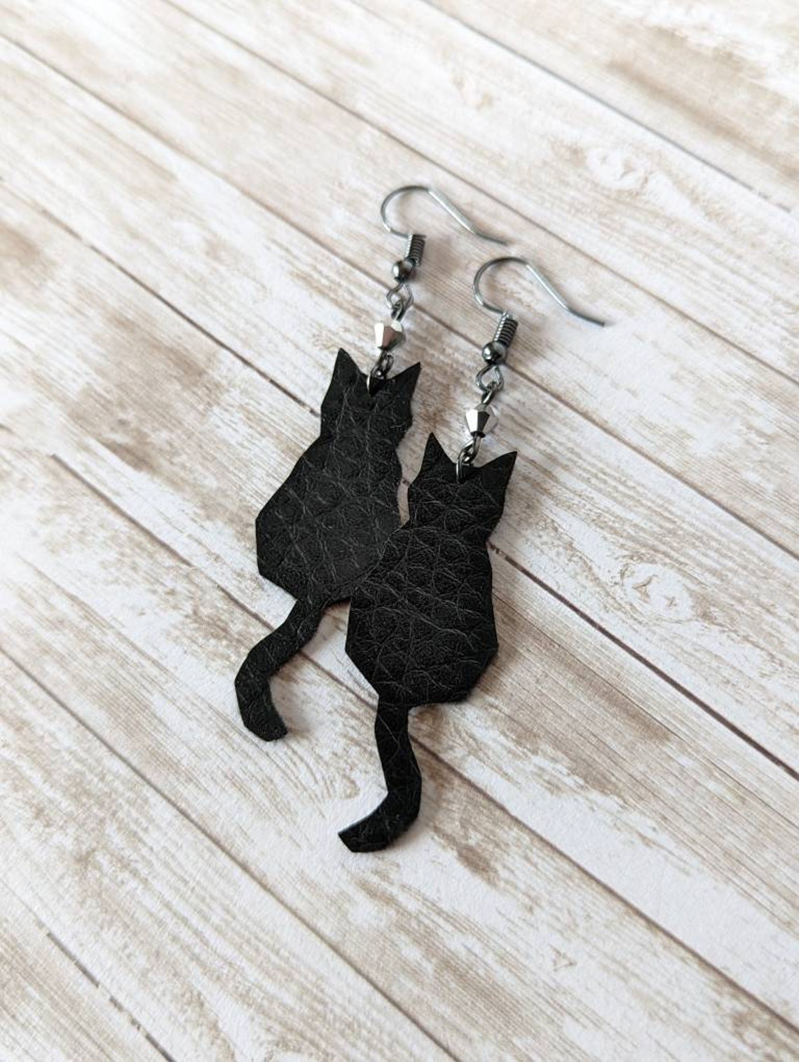 Halloween Black Cat Spooky Superstitious Faux Leather - Etsy