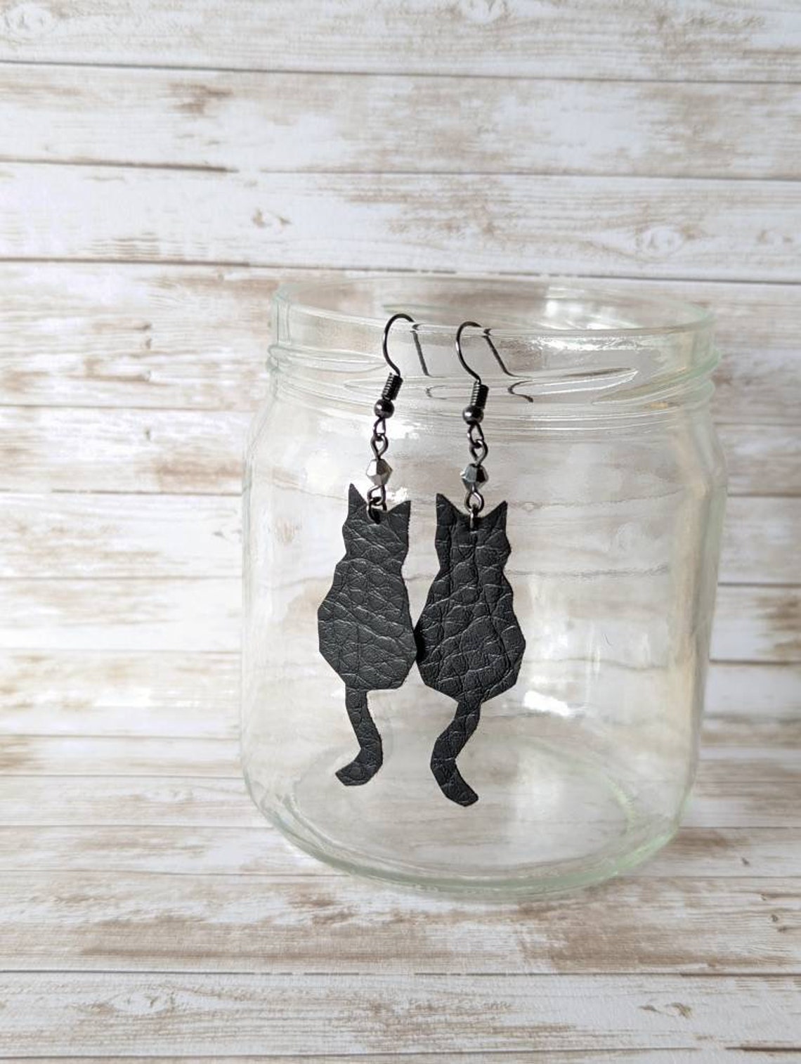 Halloween Black Cat Spooky Superstitious Faux Leather - Etsy