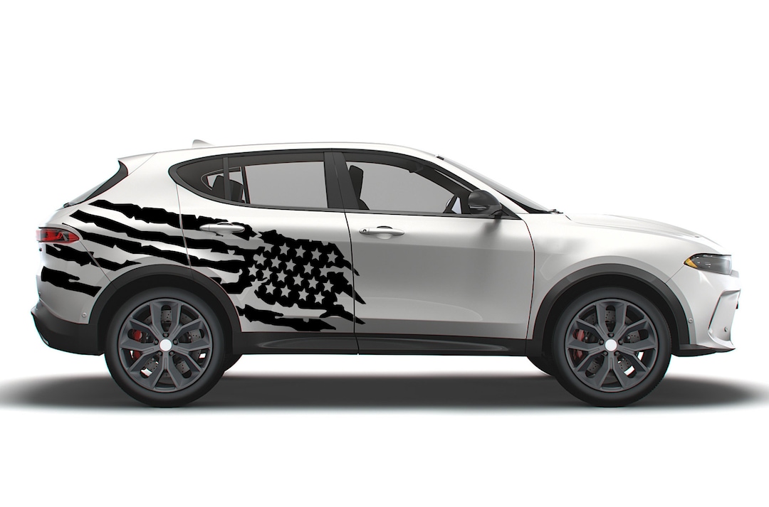 Side US Flag Design Decal Sticker Compatible With Dodge Hornet 2023 ...