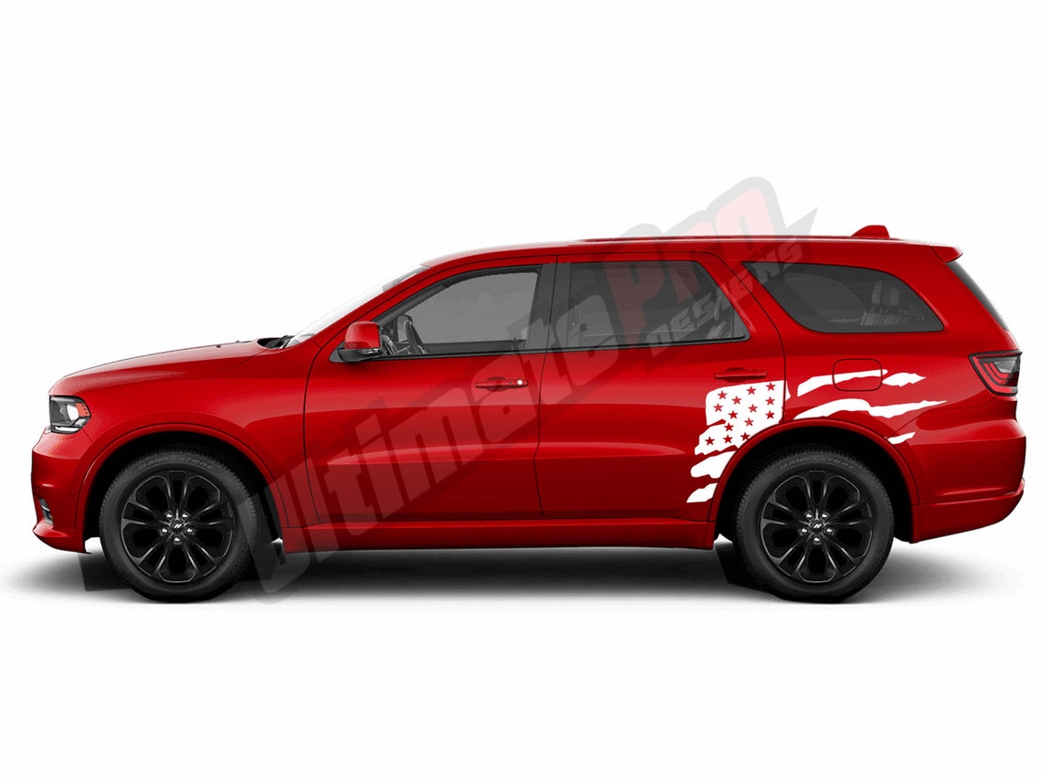 Pair Of Decal Side doors US Flag American Sticker Vinyl | Etsy