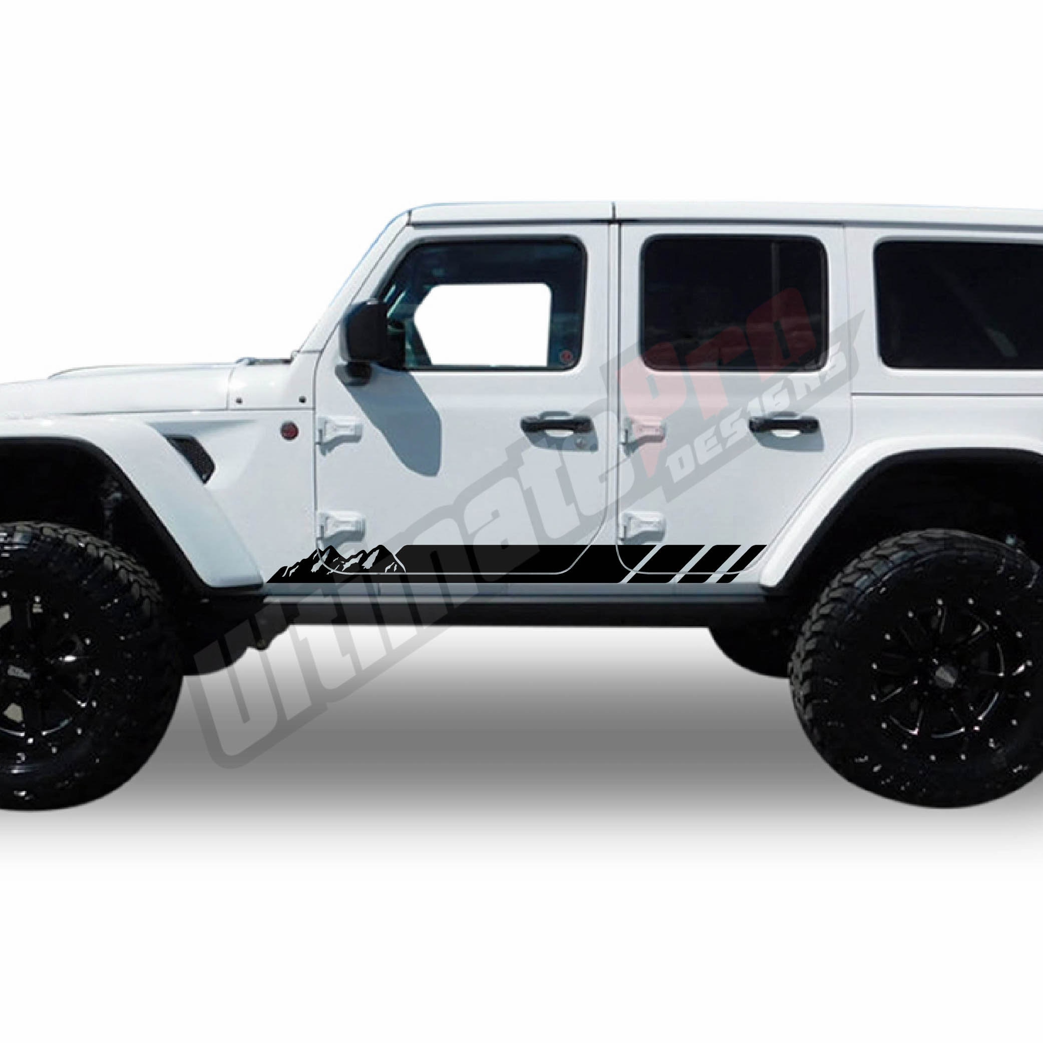 2x Side Door Stripes Mountains Sticker Sport Decal Compatible - Etsy