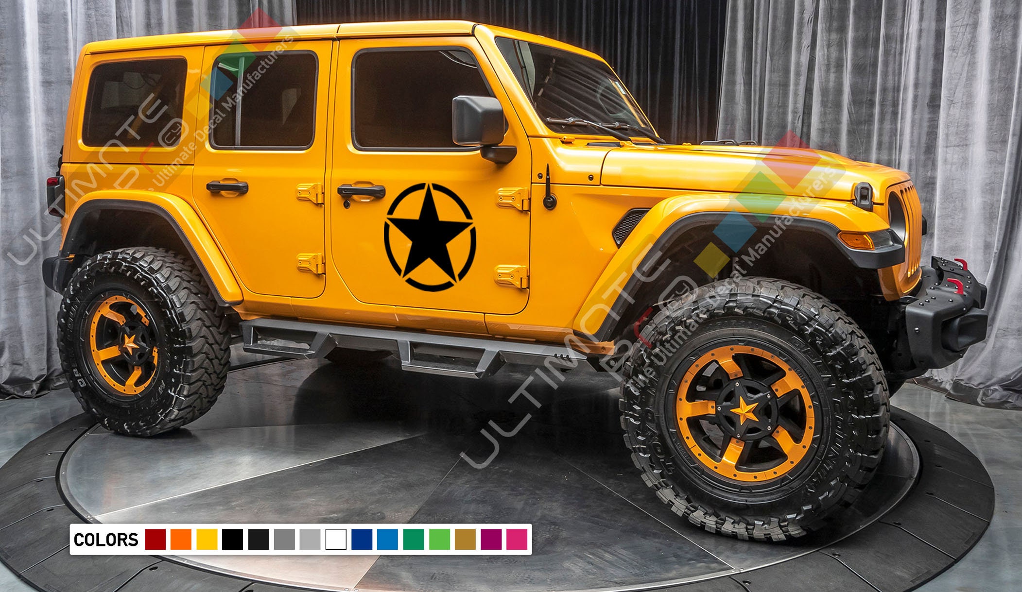 Army Star Sport Decal Us Side Door Sticker Compatible With Jeep ...