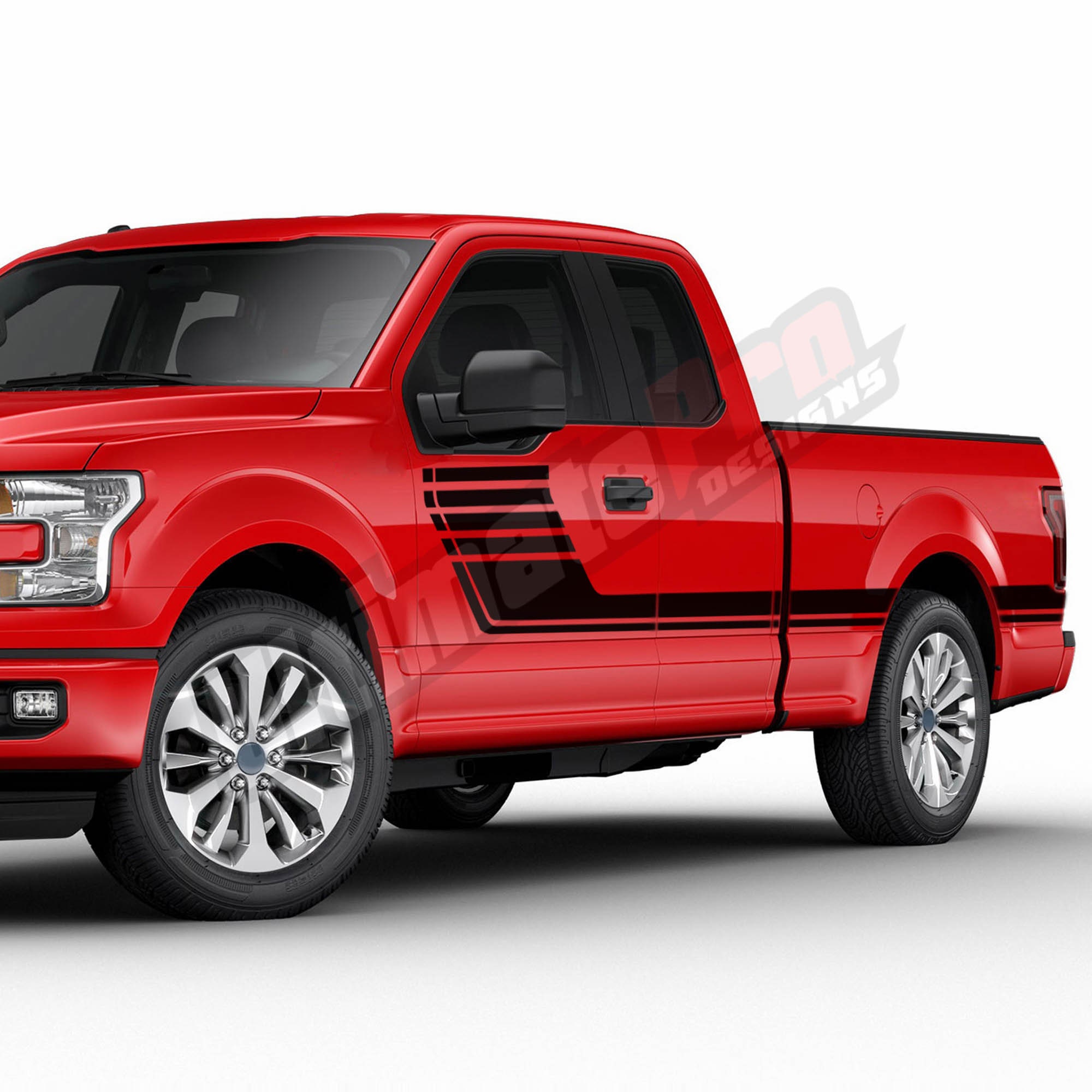 Sport Stripes Compatible With Ford F150 Super Cab 2009 - Present Hockey ...